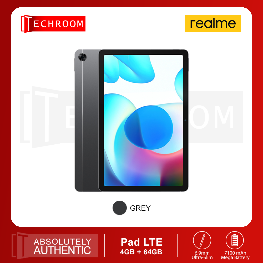 Realme Pad LTE | 4GBx64GB | 6.9mm Ultra-Slim Design | 7100 mAh Mega Ba ...